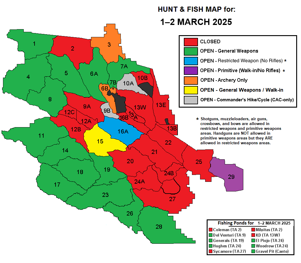 Forecast Maps - Fort Hunter Liggett - iSportsman
