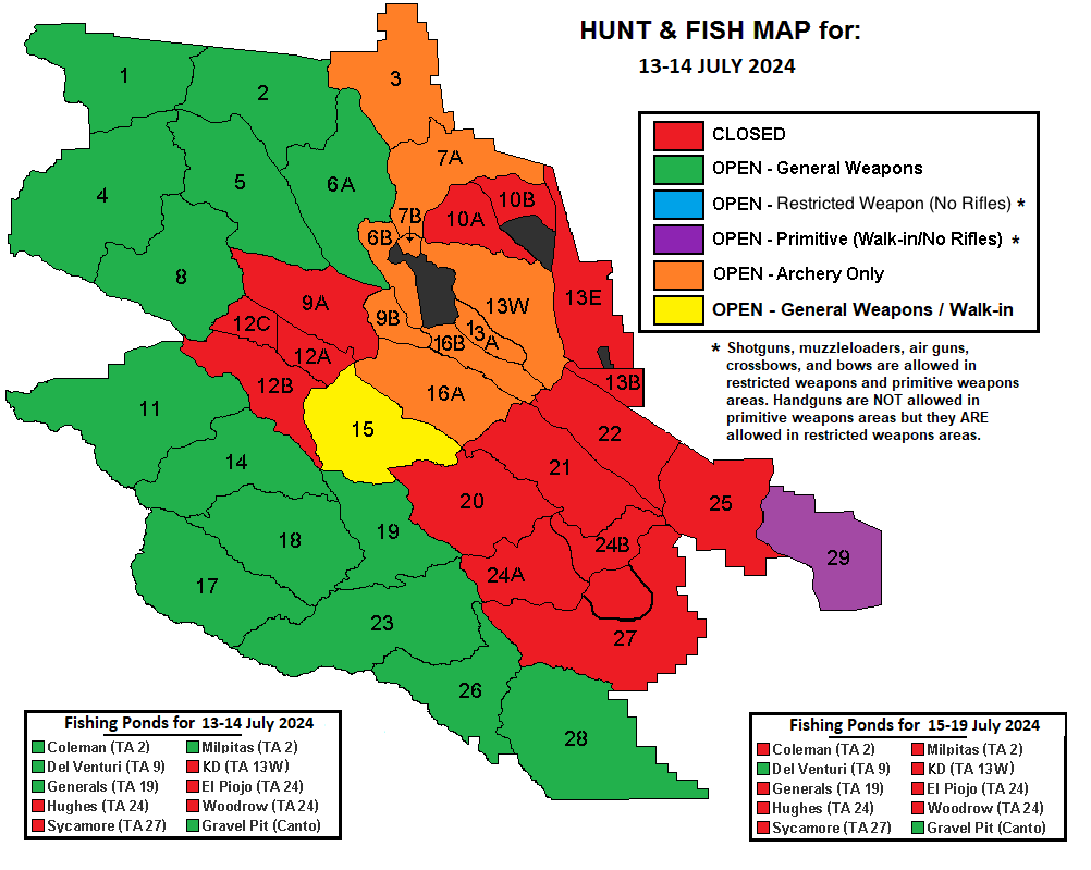 Forecast Maps - Fort Hunter Liggett - iSportsman