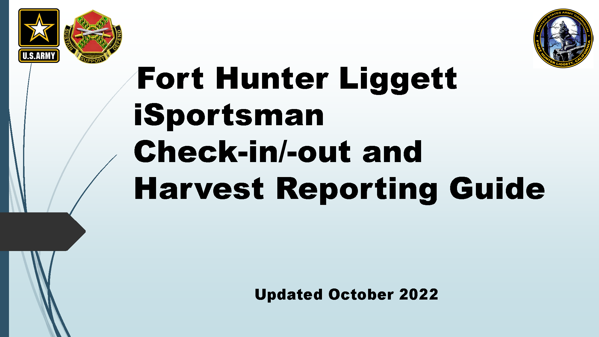 User Guides - Fort Hunter Liggett - iSportsman